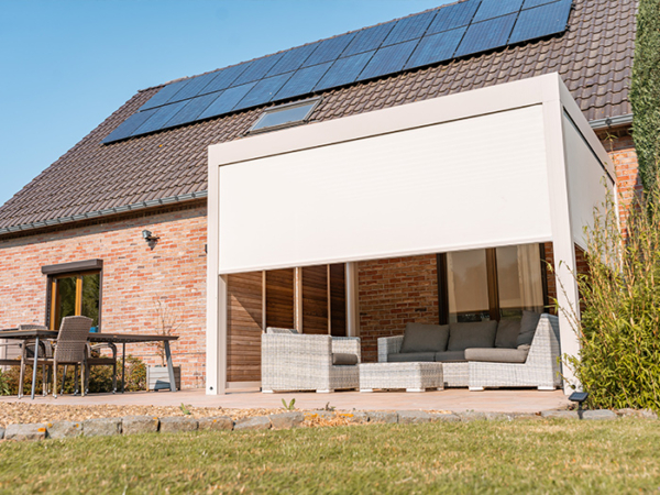 Veranda LAKER - aluminium & bois - extension d'habitation Mons